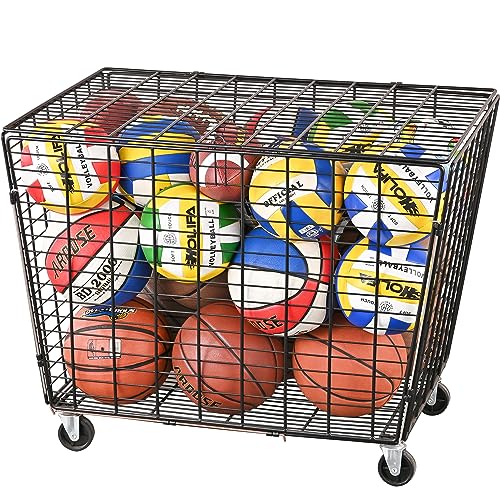 Snapklik.com : Mythinglogic Rolling Sports Ball Storage Cart, Sports ...