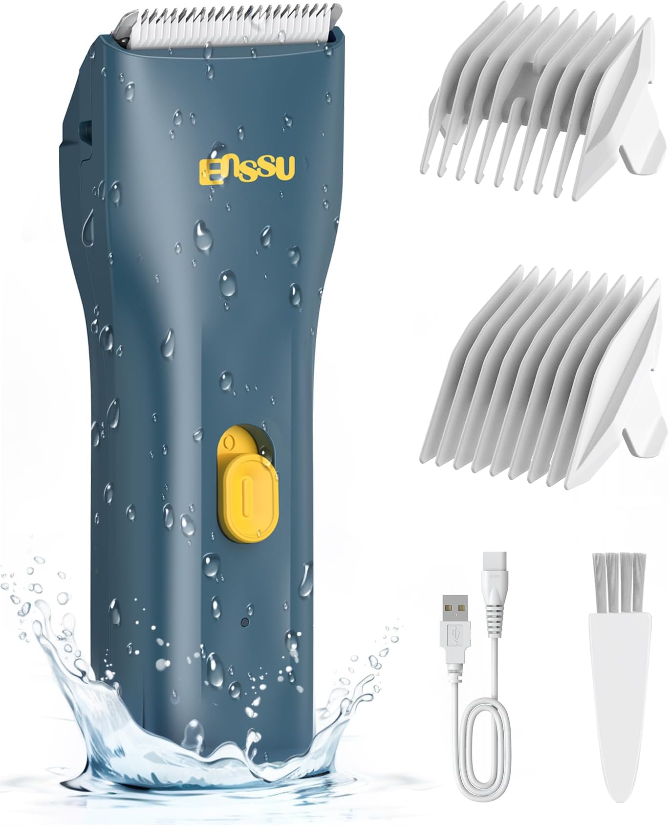 Amazon.com: ENSSU Cordless Hair Clippers for Men - Waterproof Beard ...