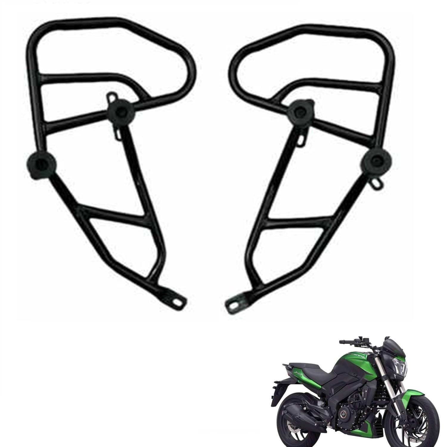 GadiParts Bike Heavy Duty Leg Guard/Legguard Crash Safety Bar with 4 ...