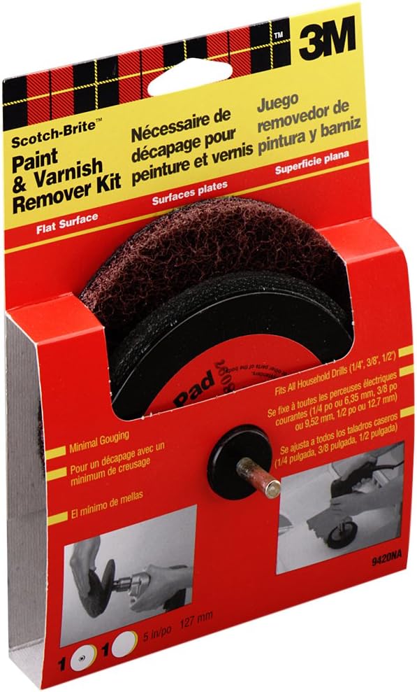 Scotch-Brite – Kit de removedor de pintura y barniz de superficie plana