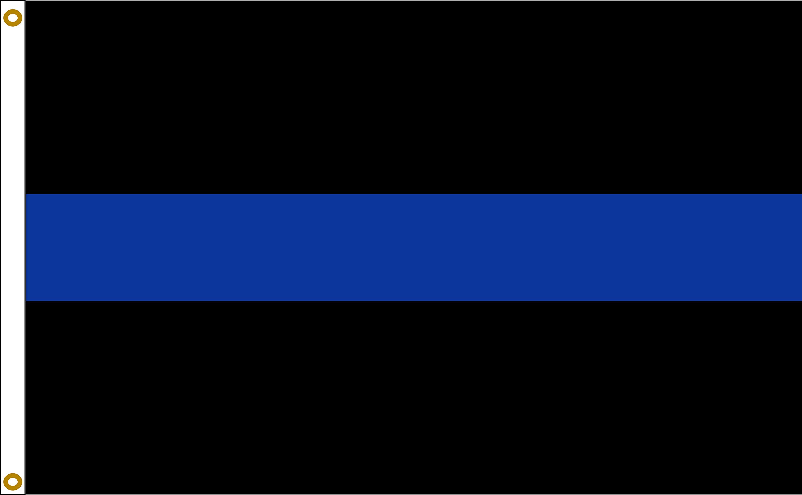 Amazon.com : Thin Blue Line 3ftx5ft Nylon Flag 3x5 Made In USA 3'x5 ...