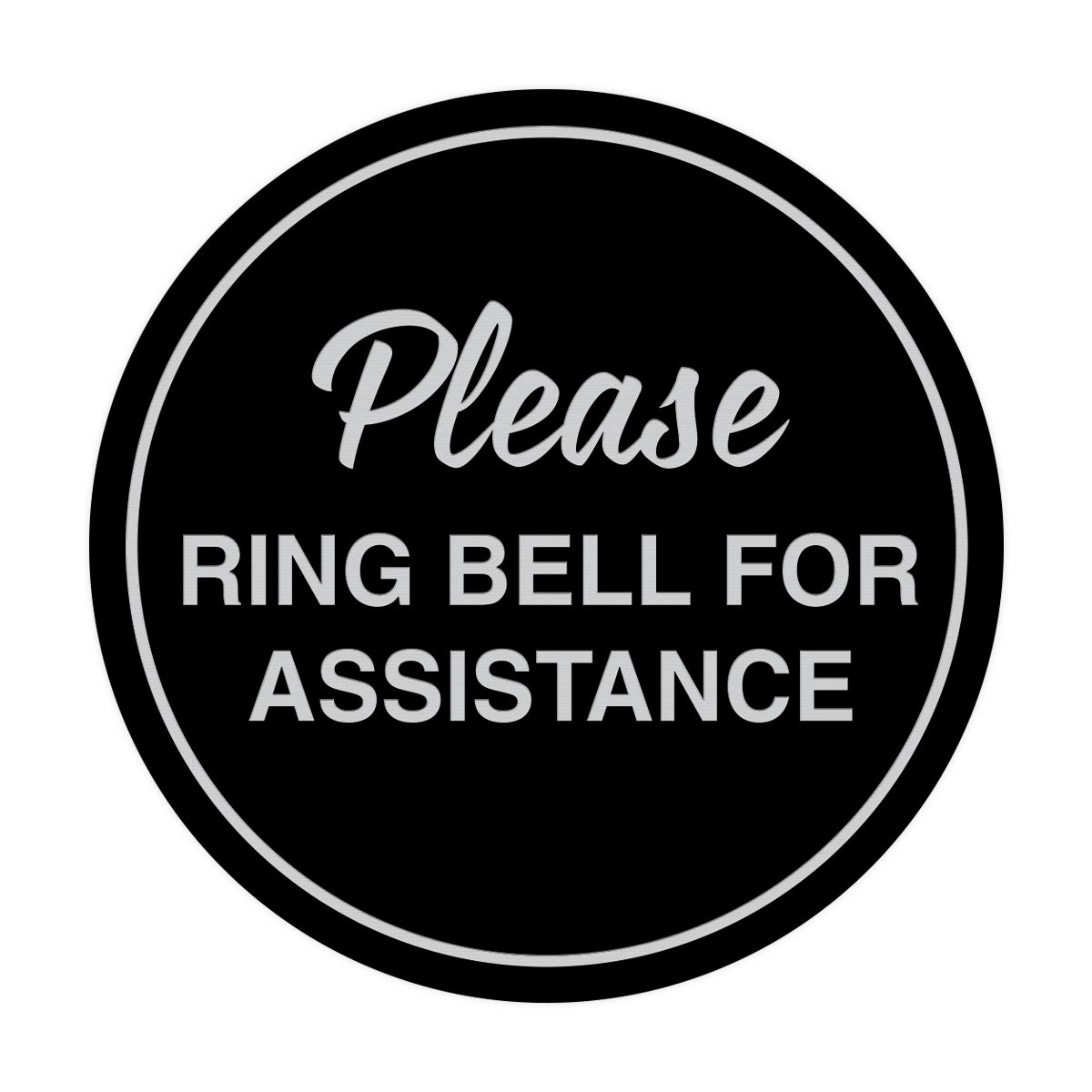 Amazon.com : Signs ByLITA Circle Please Ring Bell For Assistance Wall ...