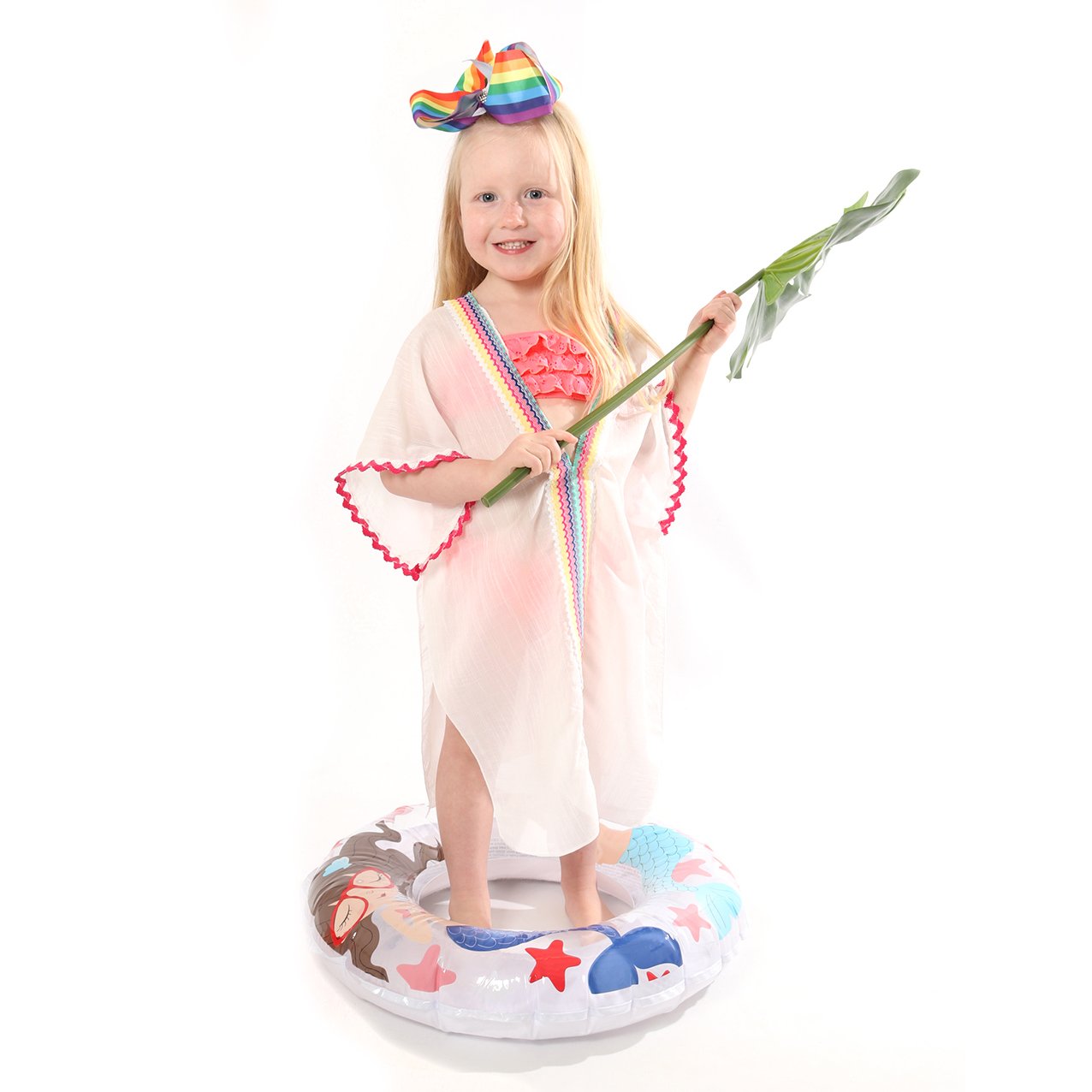 Buy Style Slice Girls Swimming Costume 4-6 Years - Pink Navy Blue White ...