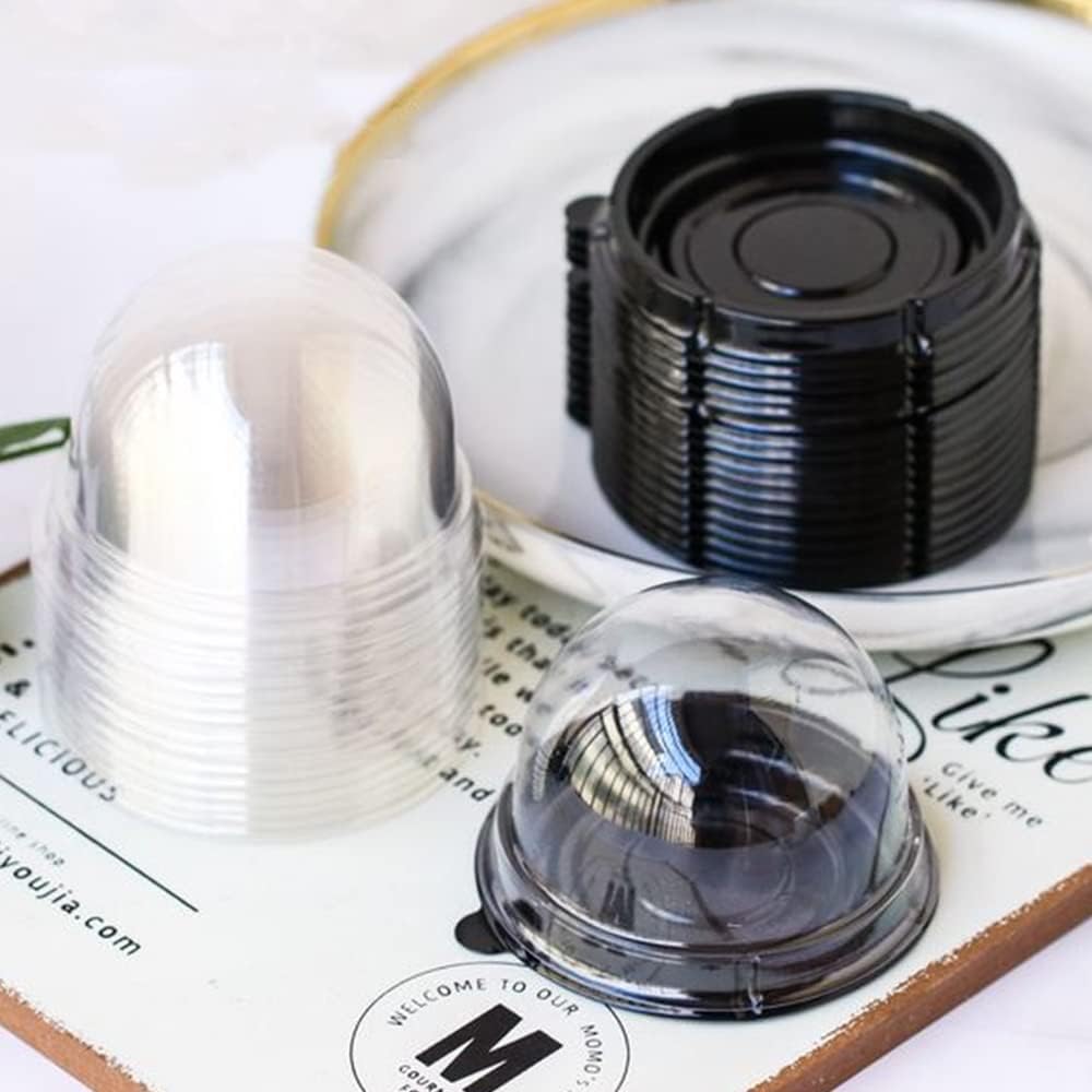 Amazon.com: 50 Pack 2 Inch Clear plastic mini cake box muffins box ...