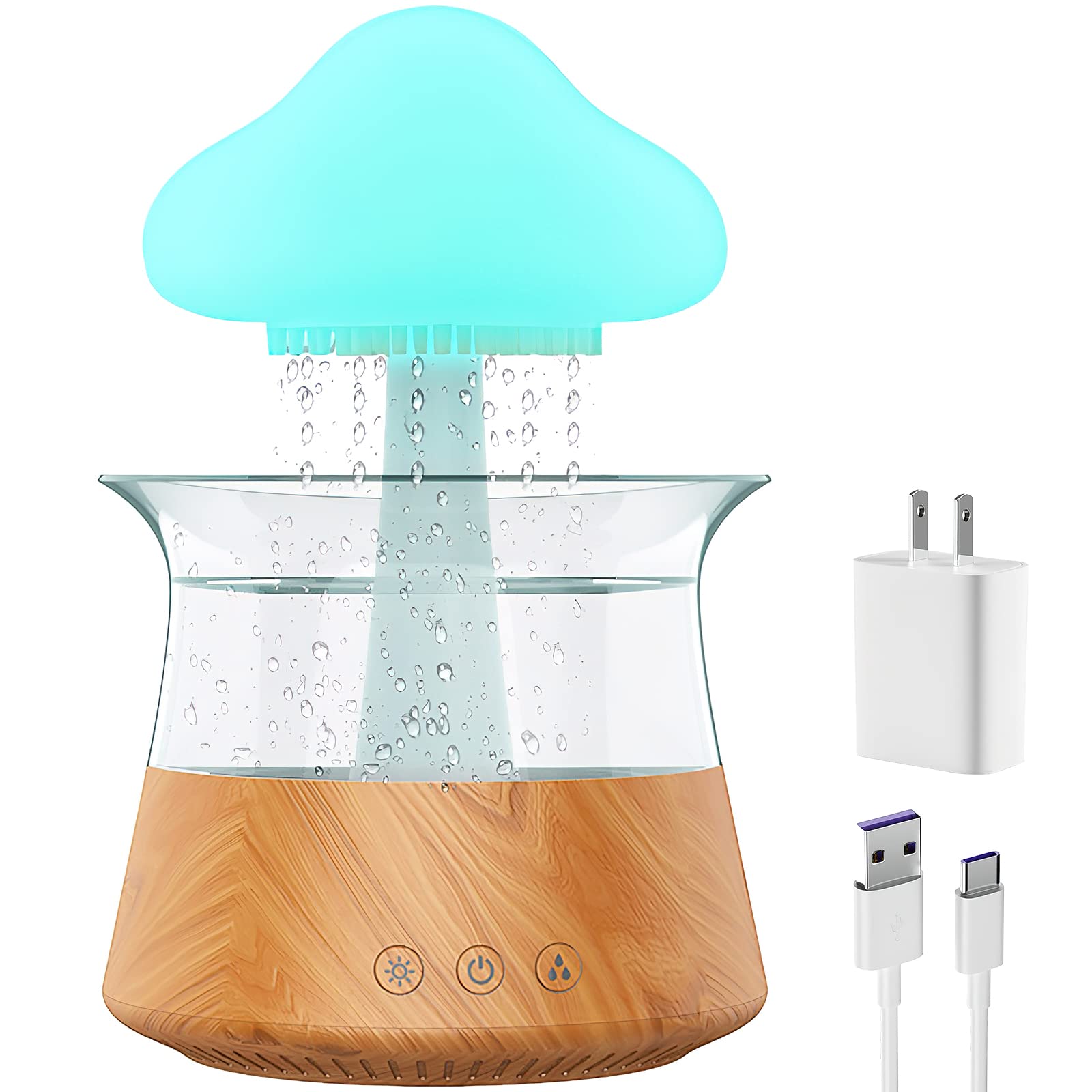 Amazon.com: Mostop Rain Cloud Humidifier Water Drip Rain Cloud Diffuser ...