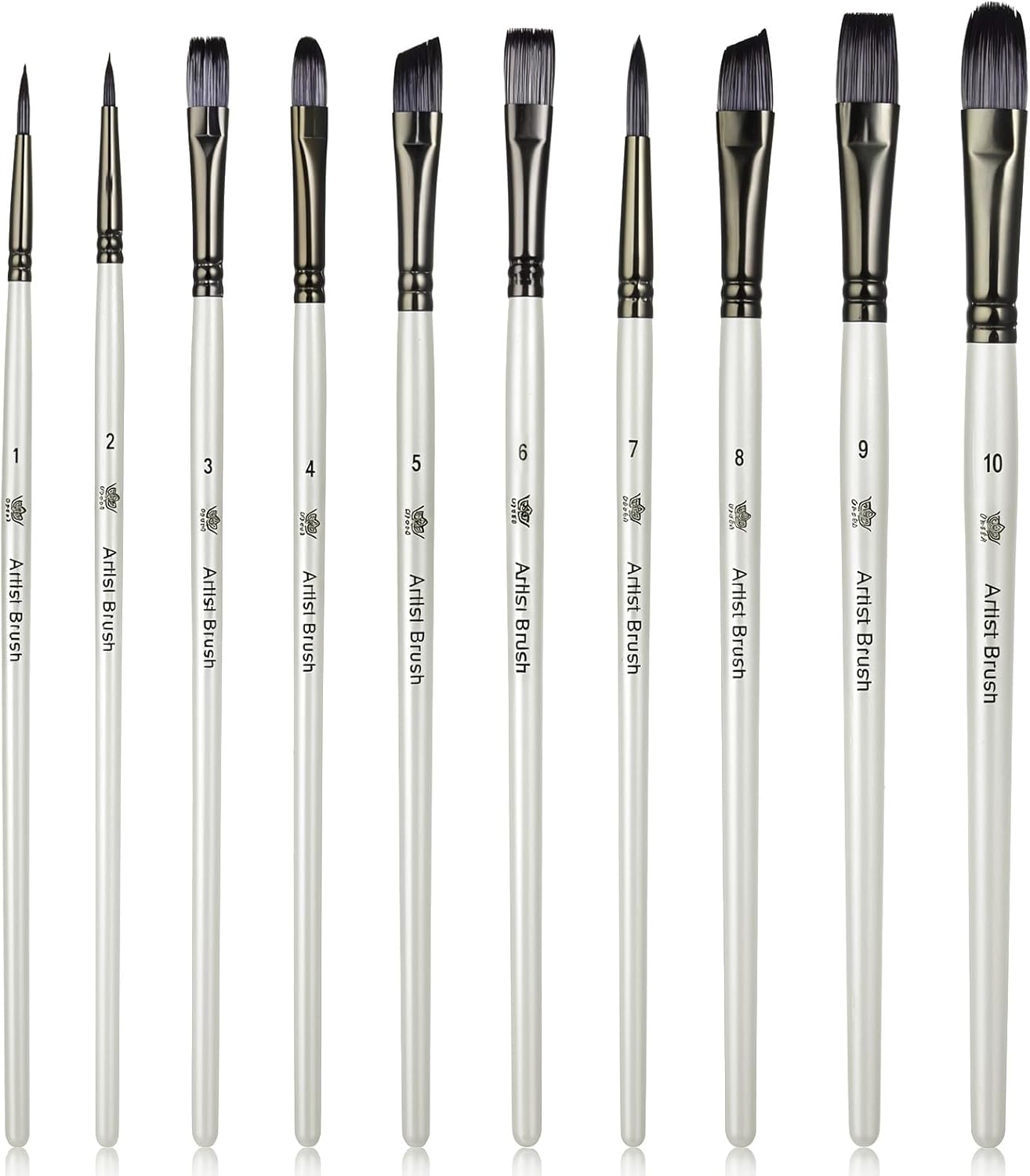 Art 10 PCS Small Paint Brush Set for Acrylic, Paint by Number, Fine ...