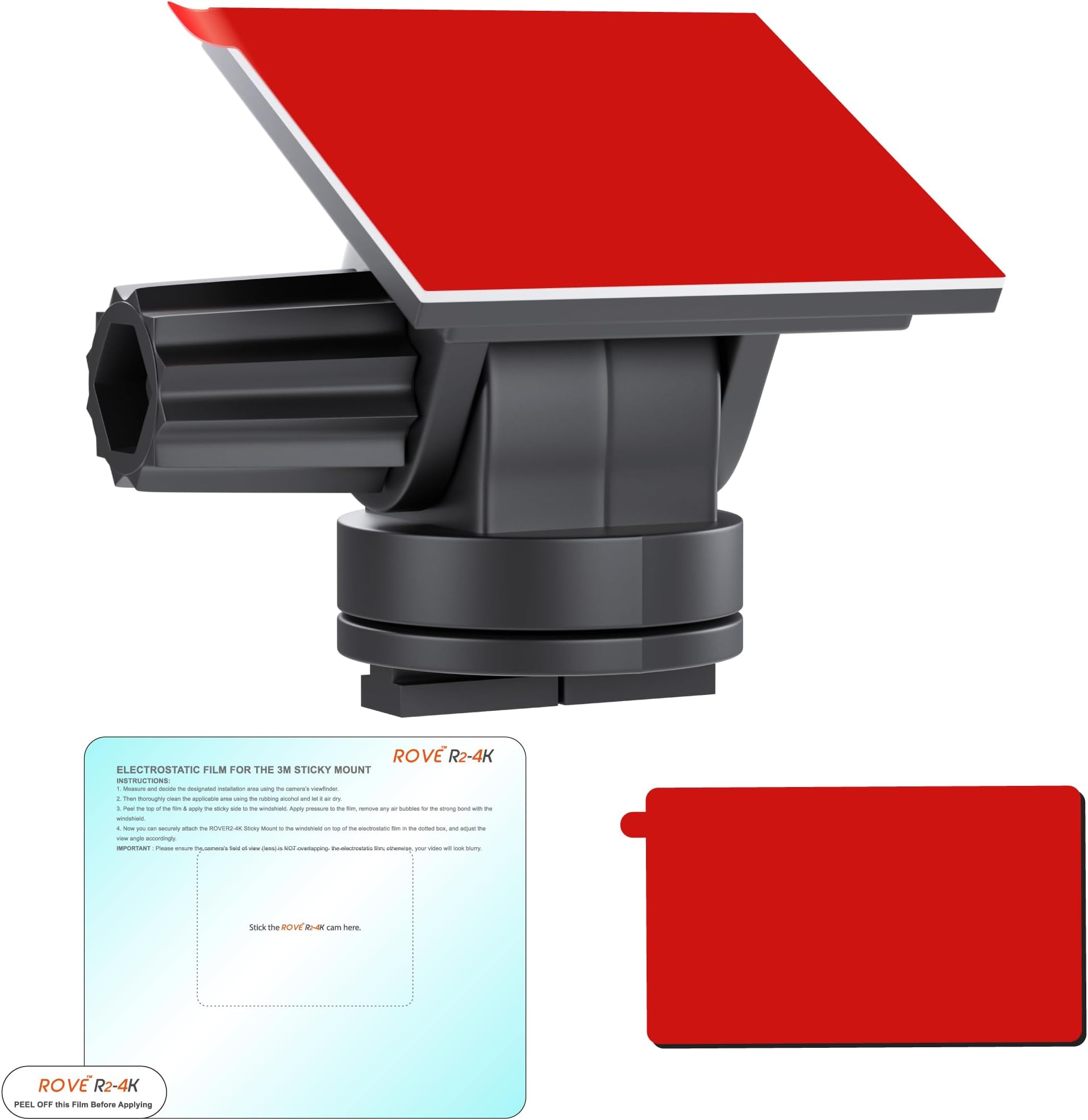 Amazon.com: ROVE 3M Sticky Mount for R2-4K, R2-4K PRO and R2-4K Dual ...