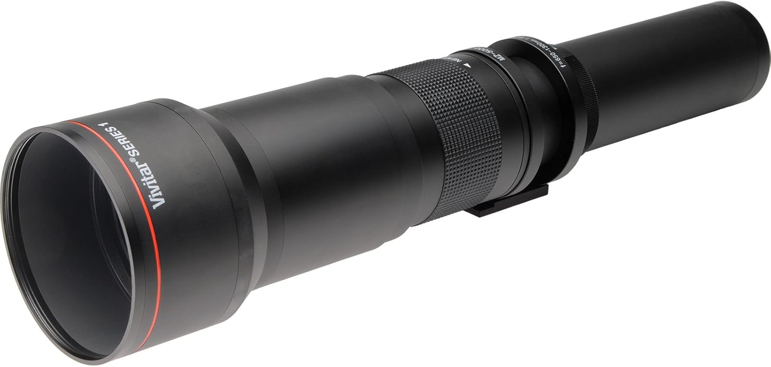 Amazon.com : Vivitar 650-1300mm f/8-16 Telephoto Lens (Black) (T Mount ...