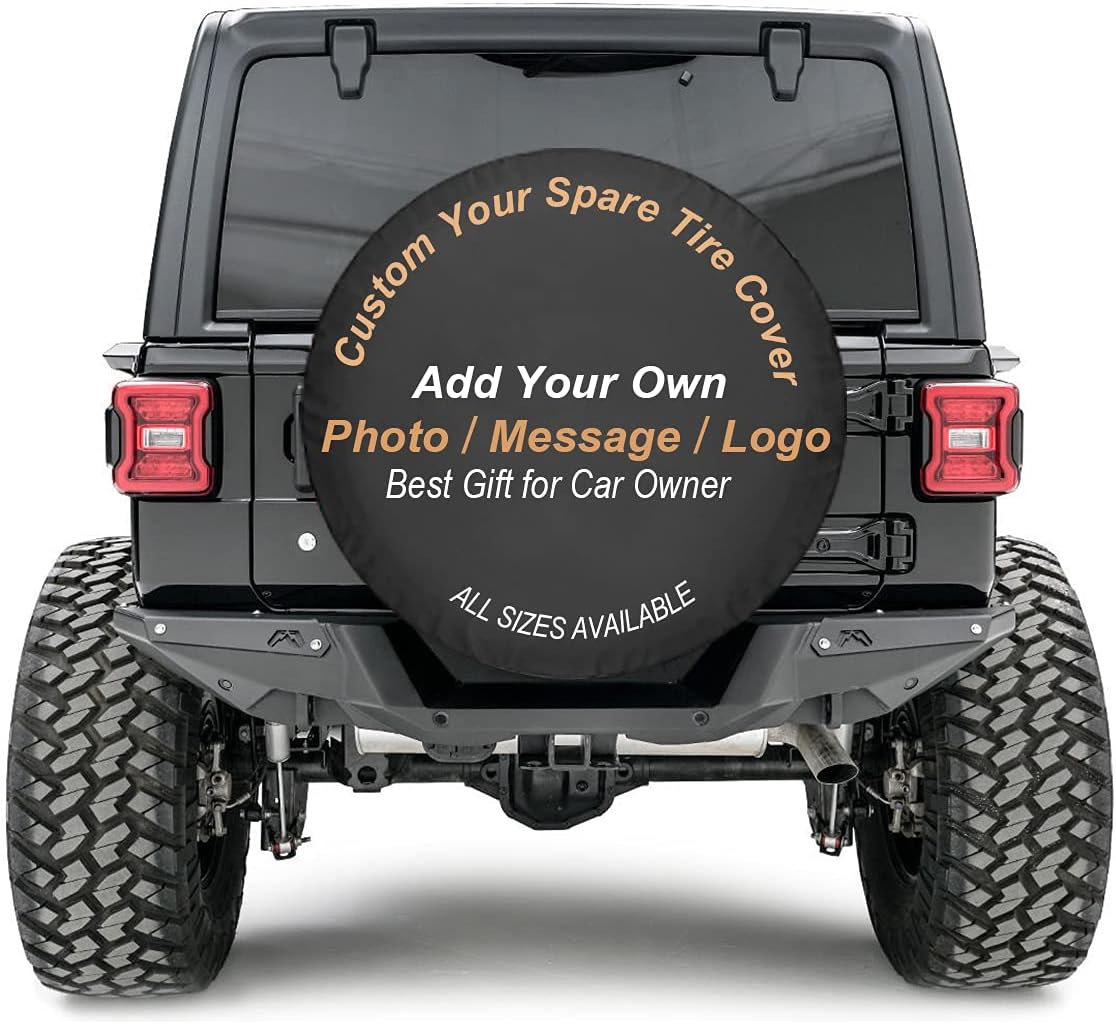 Amazon.com: DKIIGAME Spare Tire Cover,Weatherproof Vinyl Leather Wheel ...