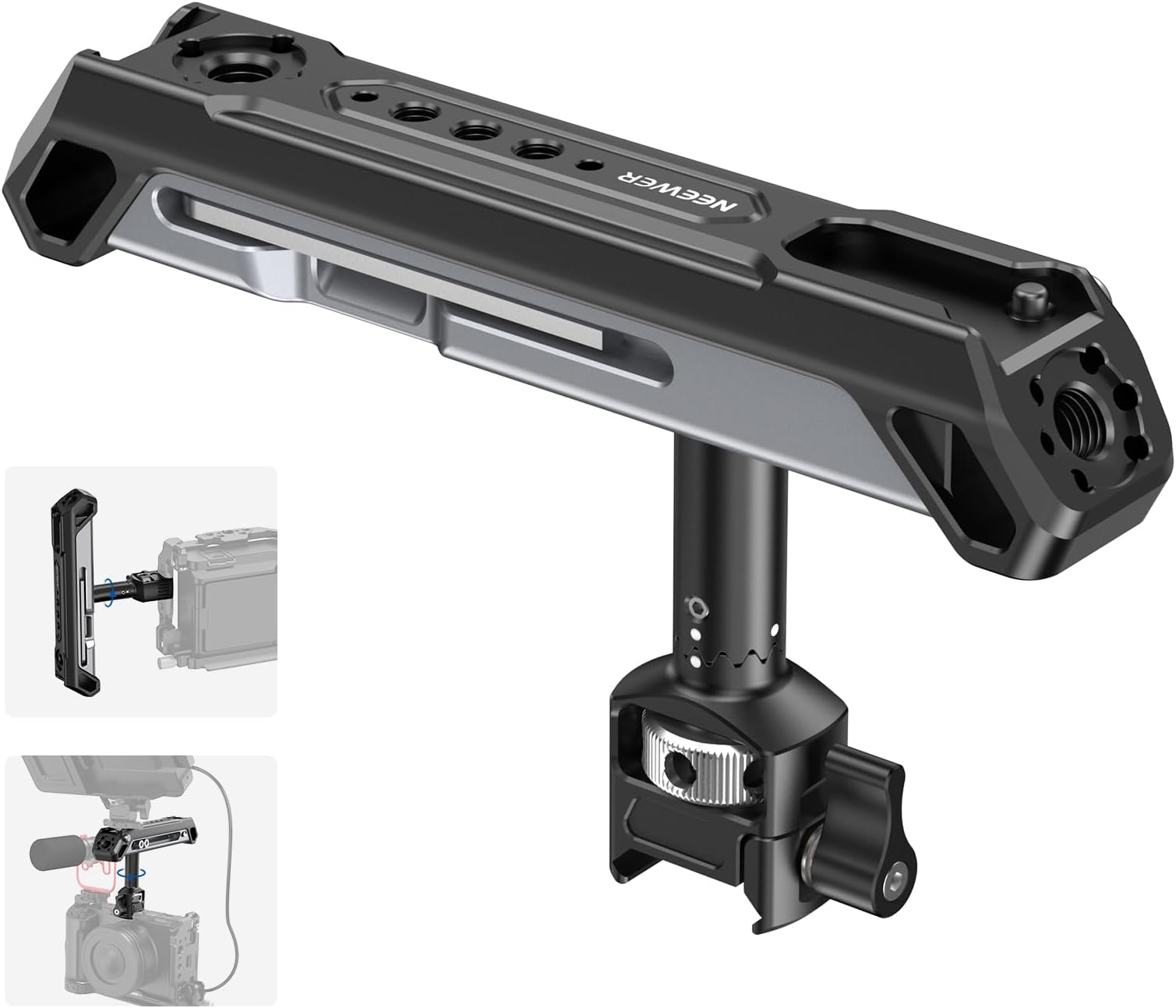 Amazon.com : NEEWER Top Handle and NATO Rail Kit, Comfort Silicone Grip ...