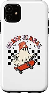 Amazon.com: iPhone 11 Vintage Creep It Real Ghost Retro With Skateboard ...