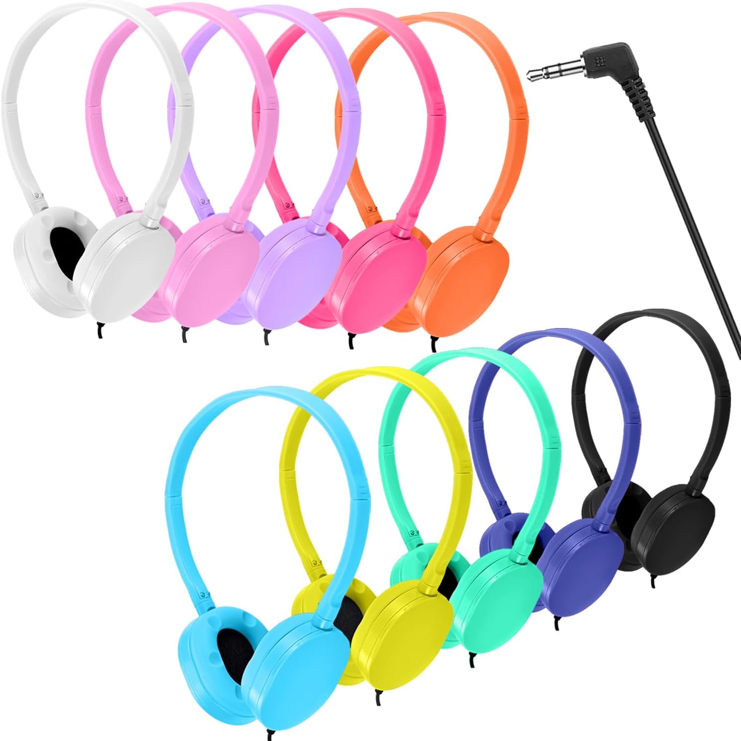 Amazon.com: CN-Outlet Kids Headphones Bulk 25 Pack for School Students ...