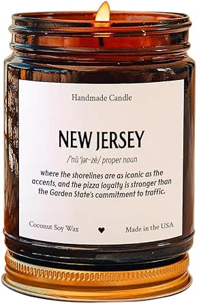 Amazon.com: New Je.rsey Candle, State Candle, College Student Moving ...