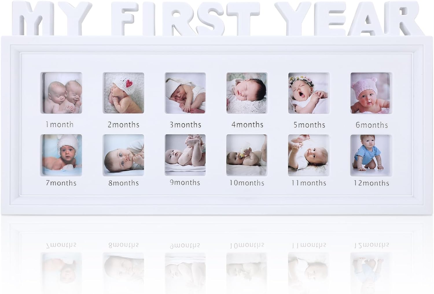 Amazon.com: Thyle My First Year Picture Frame Newborn Baby Keepsake ...