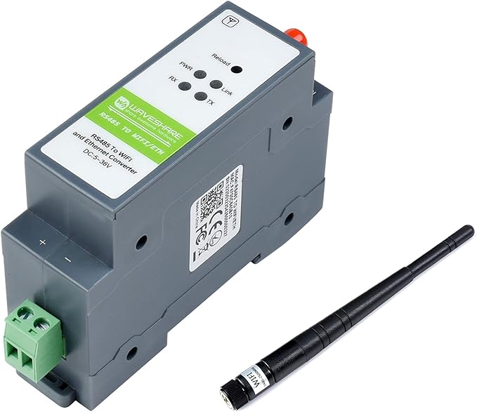 Amazon.com: RS485 to WiFi/Ethernet Module, Rail-Mount Serial Server, Modbus MQTT Gateway ...