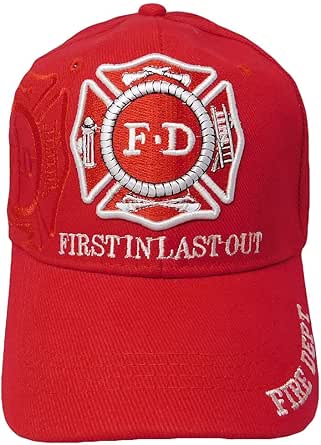 Flakita's Novelties Red FD Fire Department Dept Emblem First in Last ...