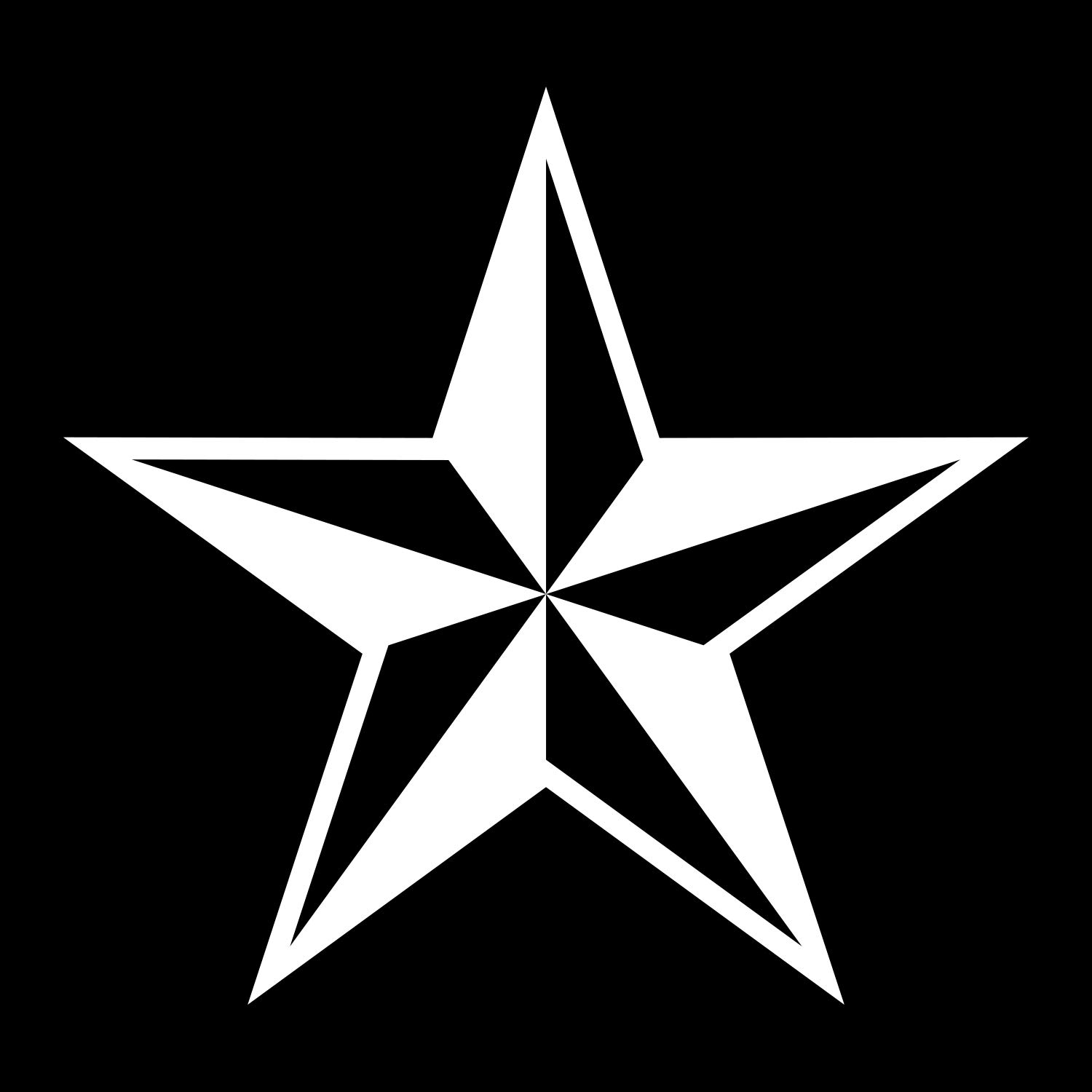 Black And White Nautical Star