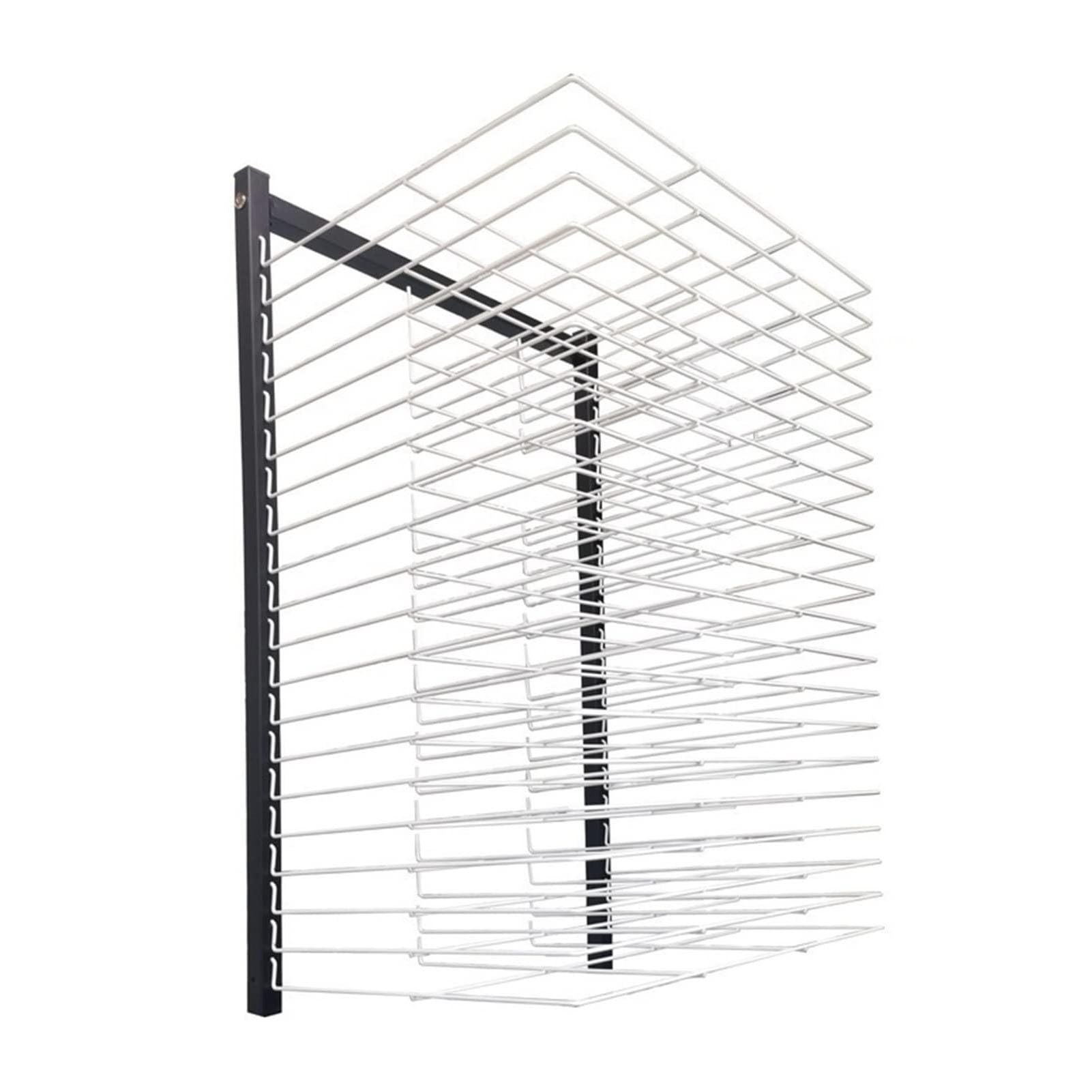 Amazon.com: THEGA Wall-Mounted Drying Rack - Sturdy Metal Art Rack ...