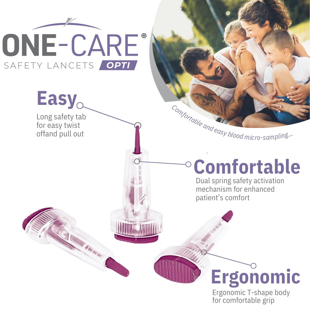 Snapklik.com : MediVena Safety Lancets, 30G X 0.7mm, Push Button ...