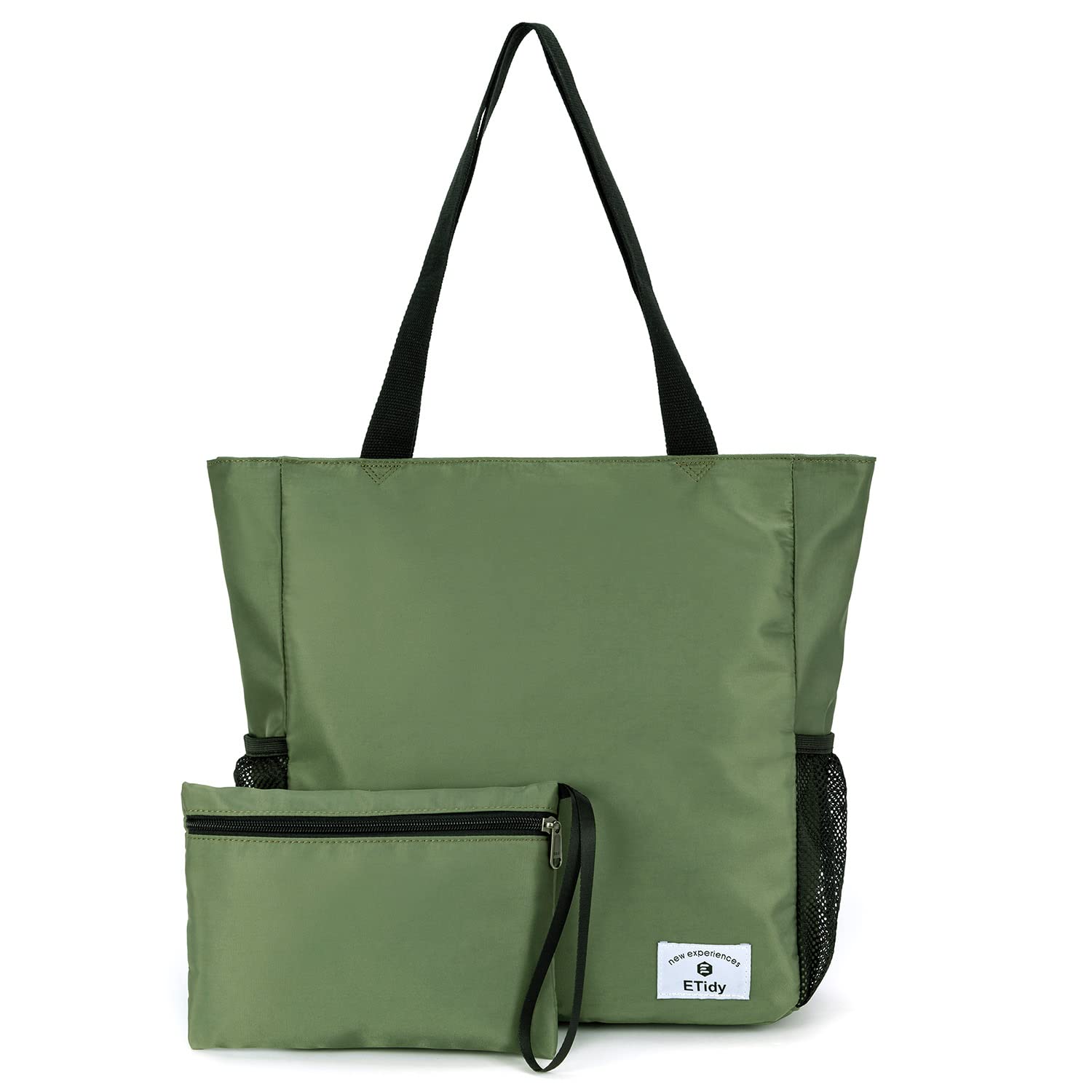 Amazon.com | ETidy Large Capacity Foldable Tote Bag With Zipper Water ...