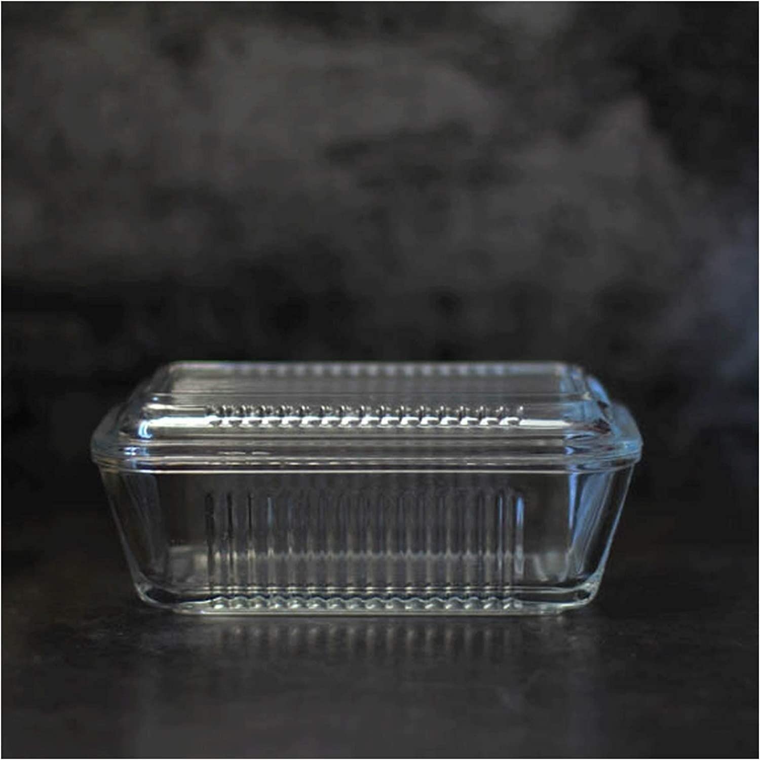 Buy Butter dishes Glass Butter Dish with Lid. Transparent Storage Box ...