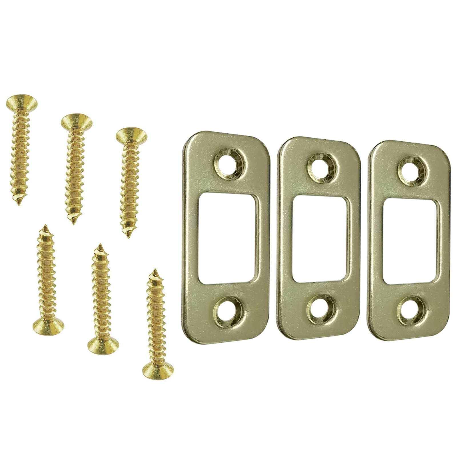Snapklik.com : Round Corner Deadbolt Strike Plate 1 X 2-1/4 Satin ...
