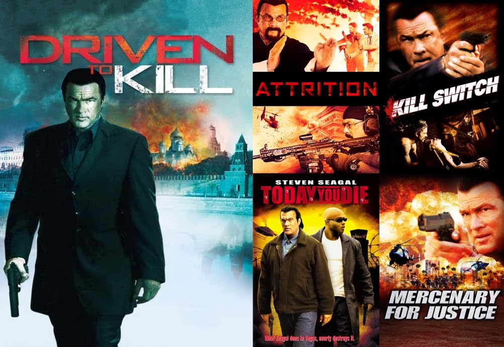 Amazon.com: Driven to Kill [DVD] + 4 Bonus Steven Seagal Movies ...