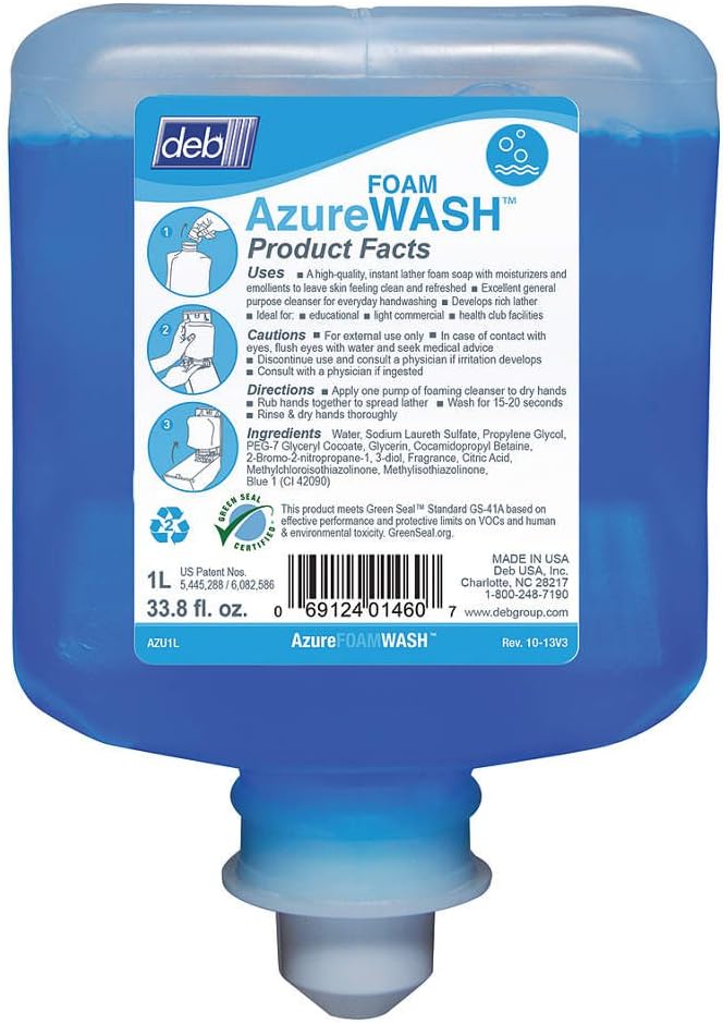 Amazon.com : DEB-AZU1L - Deb Refresh Azure FOAM Wash 1000ml Refill, 6 ...