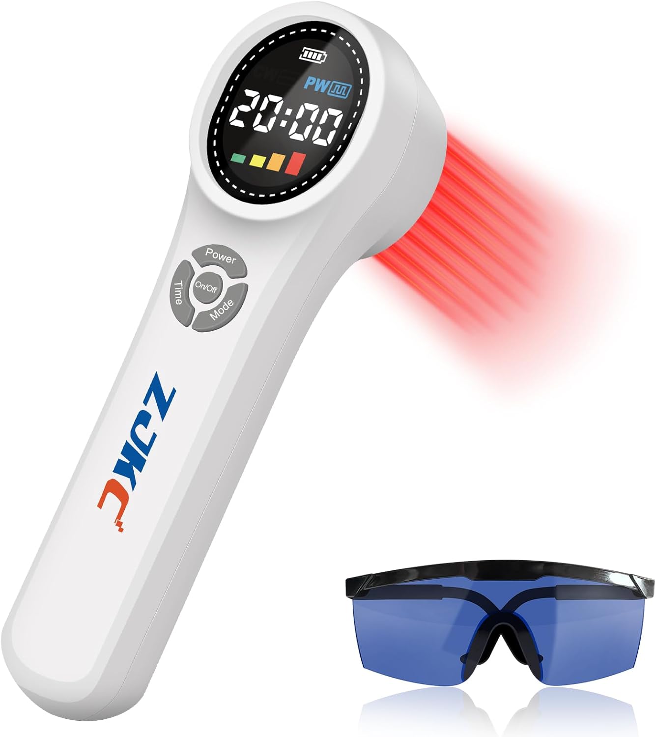 Amazon.com: ZJKC Portable Red Light Therapy Back Pain, 16X660nm + 4X980nm + 4X810nm Upgraded ...