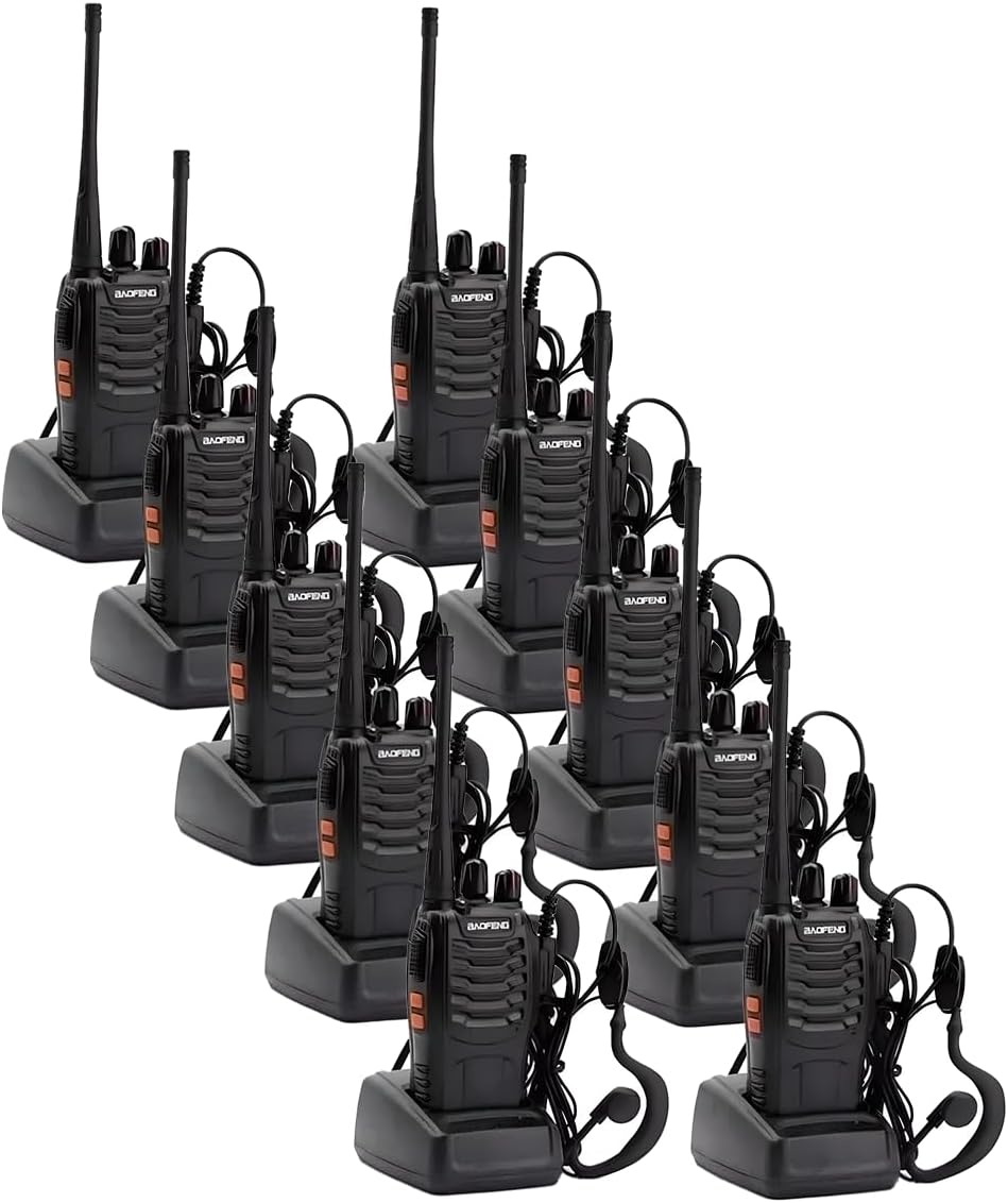 Radios BF-888s UHF | Walkie Talkie con Manos Libres Profesional | 16 ...