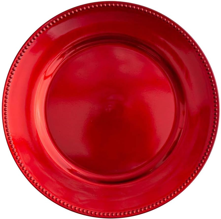 Amazon.com | Richland Charger Plate Beaded Round 13" Royal Blue Set of ...