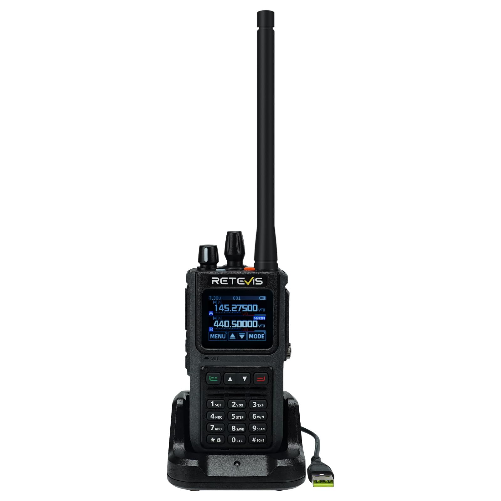 Retevis C1 Dual Band Walkie Talkie, Long Range Ham 2 Way Radio IP67 ...