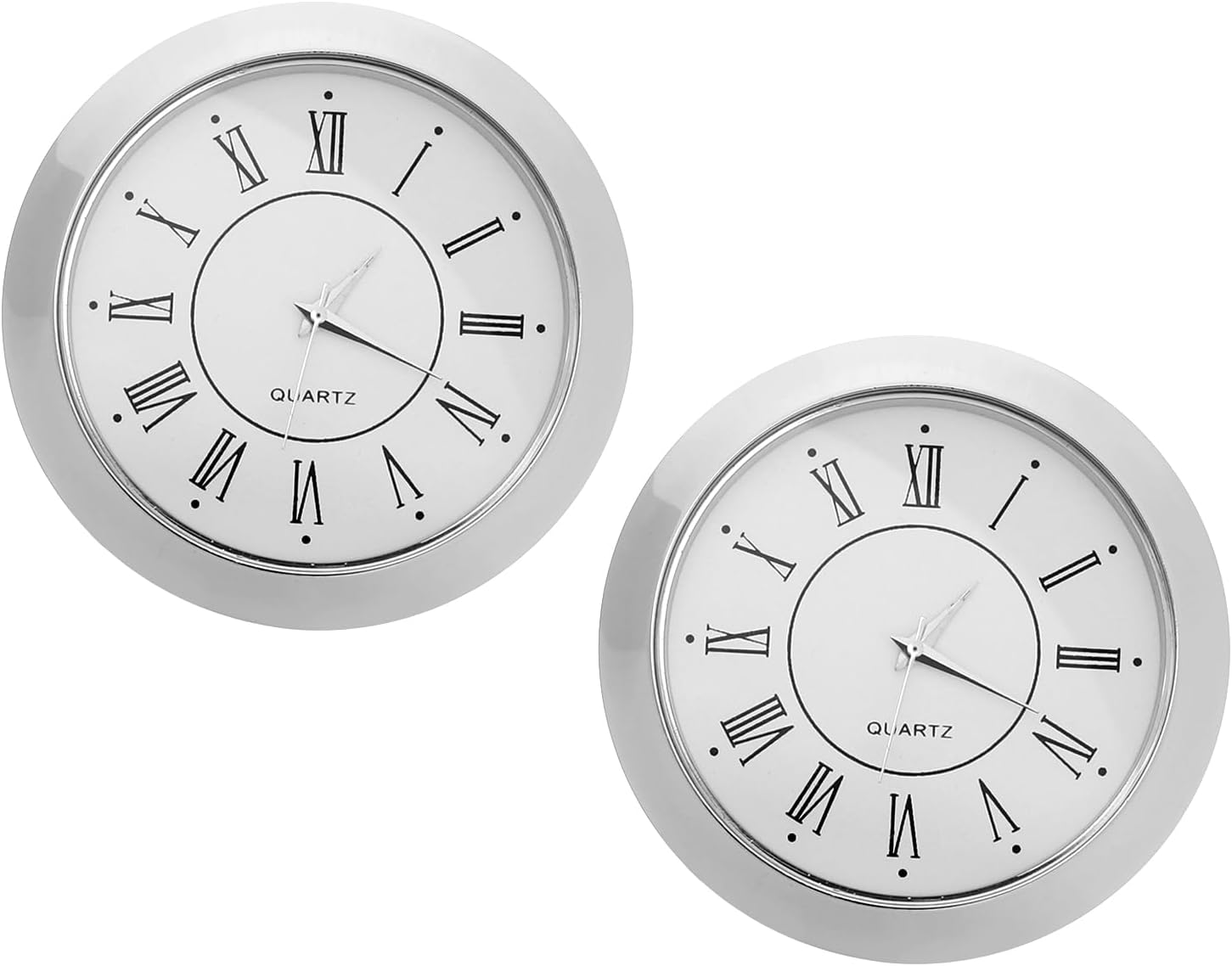 PATIKIL 2-1/8 Inch (55mm) Quartz Clock Insert, 2Pcs Miniature Round ...