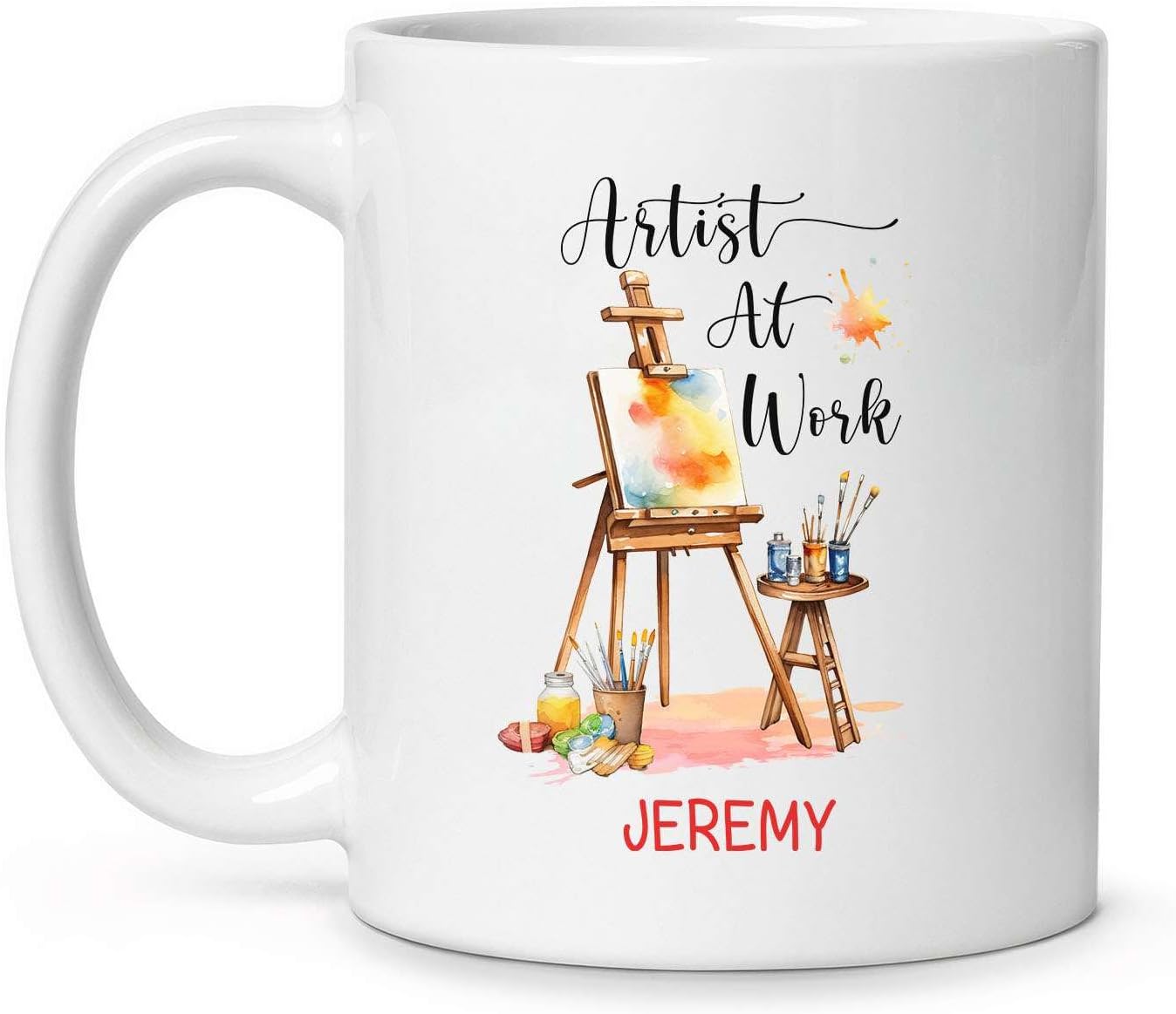 Amazon.com: Unique Custom Painter Tea Cup, Artist At Work Mugs ...
