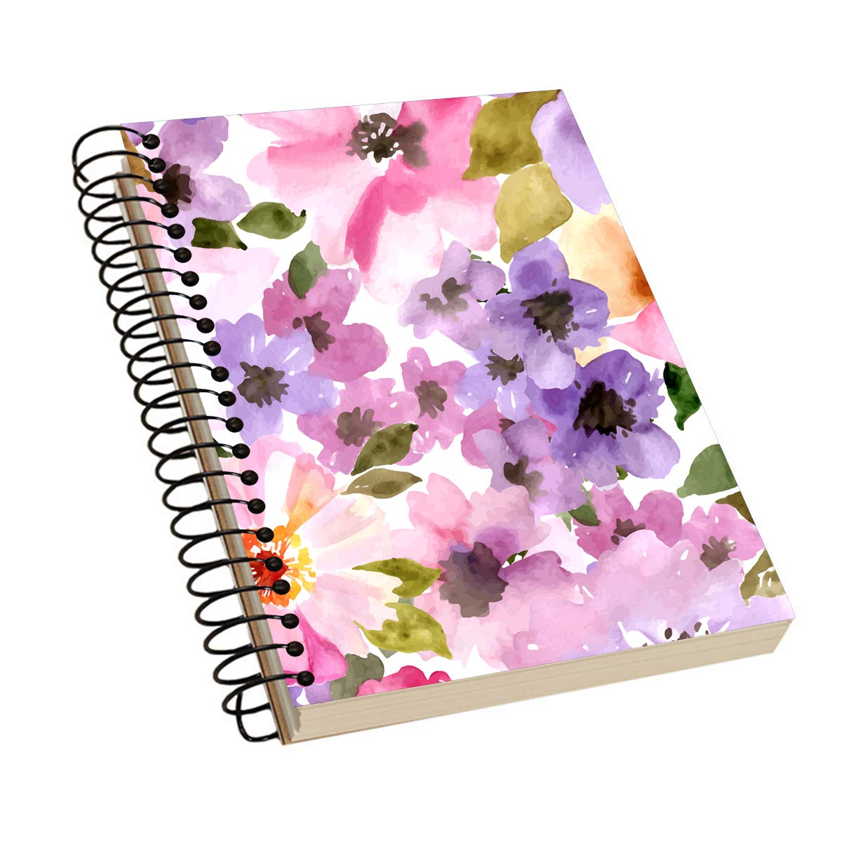 Eshtyle Spiral Bound Notebook, Plain Notebook, Size : A5 | Floral ...
