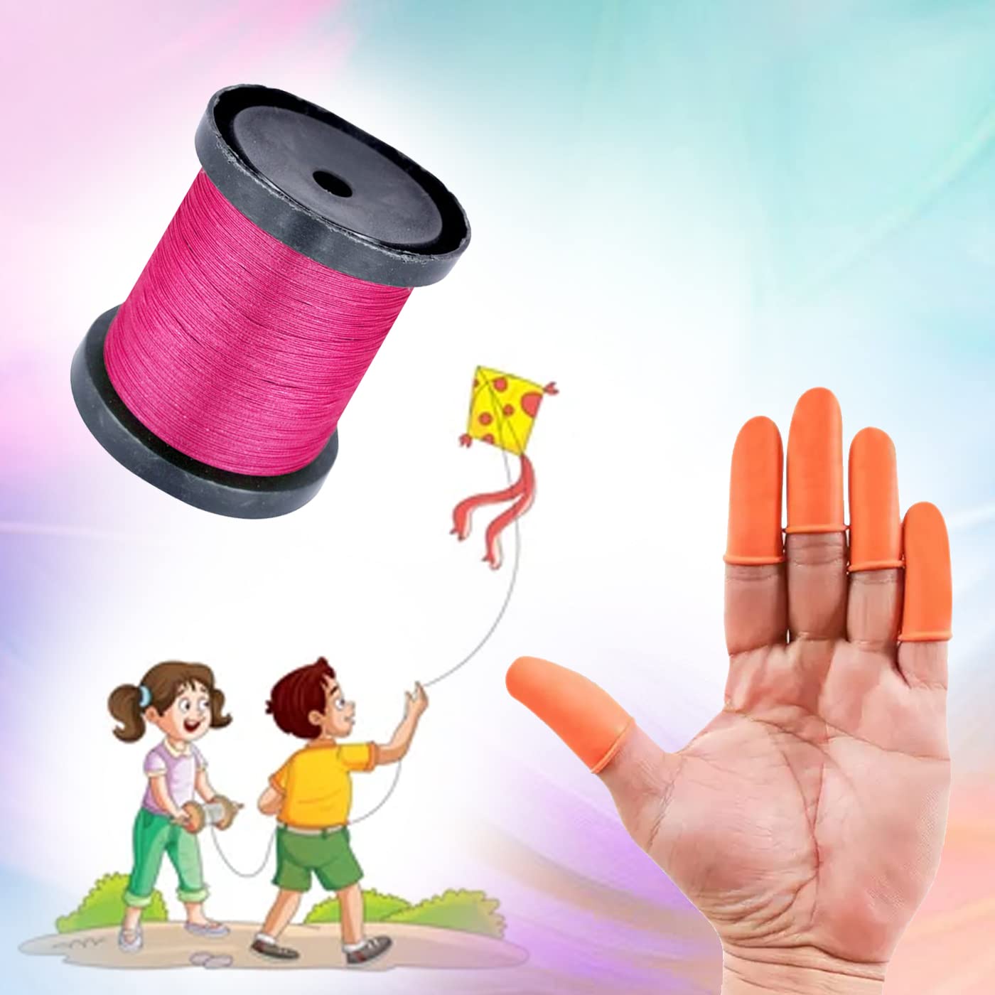 Boxo Flying Kites with 5 Rubber Protector Finger Cap : Amazon.in: Toys ...