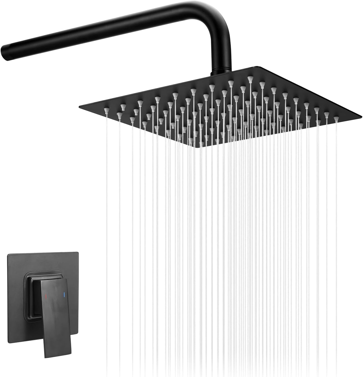 Kimhanro Kit Regadera Cuadrada 10 Pulgadas Tipo Lluvia Lujo Con ...