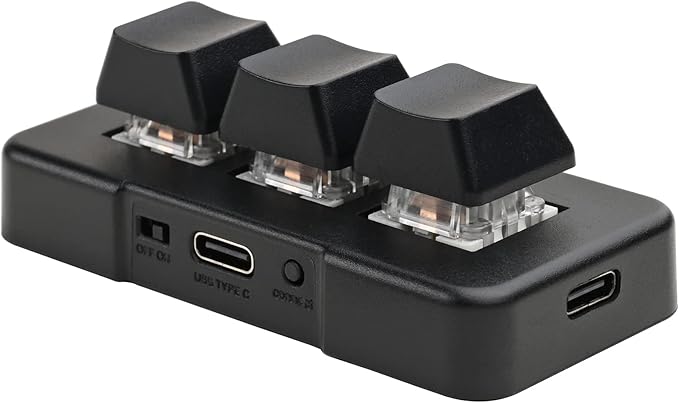 Amazon.com: iKKEGOL Mini USB Type C Wired 3 Key Mechanical Keypad 9 ...