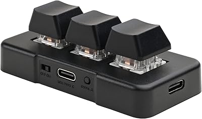 Amazon.com: EHOLY USB Mechanical Gaming Keyboard 3 Key Mini Keypad ...