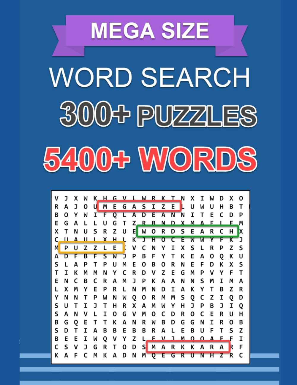 MEGA SIZE WORD SEARCH PUZZLE: 300+ PUZZLES 5400+ WORDS: 350+ US Letter ...