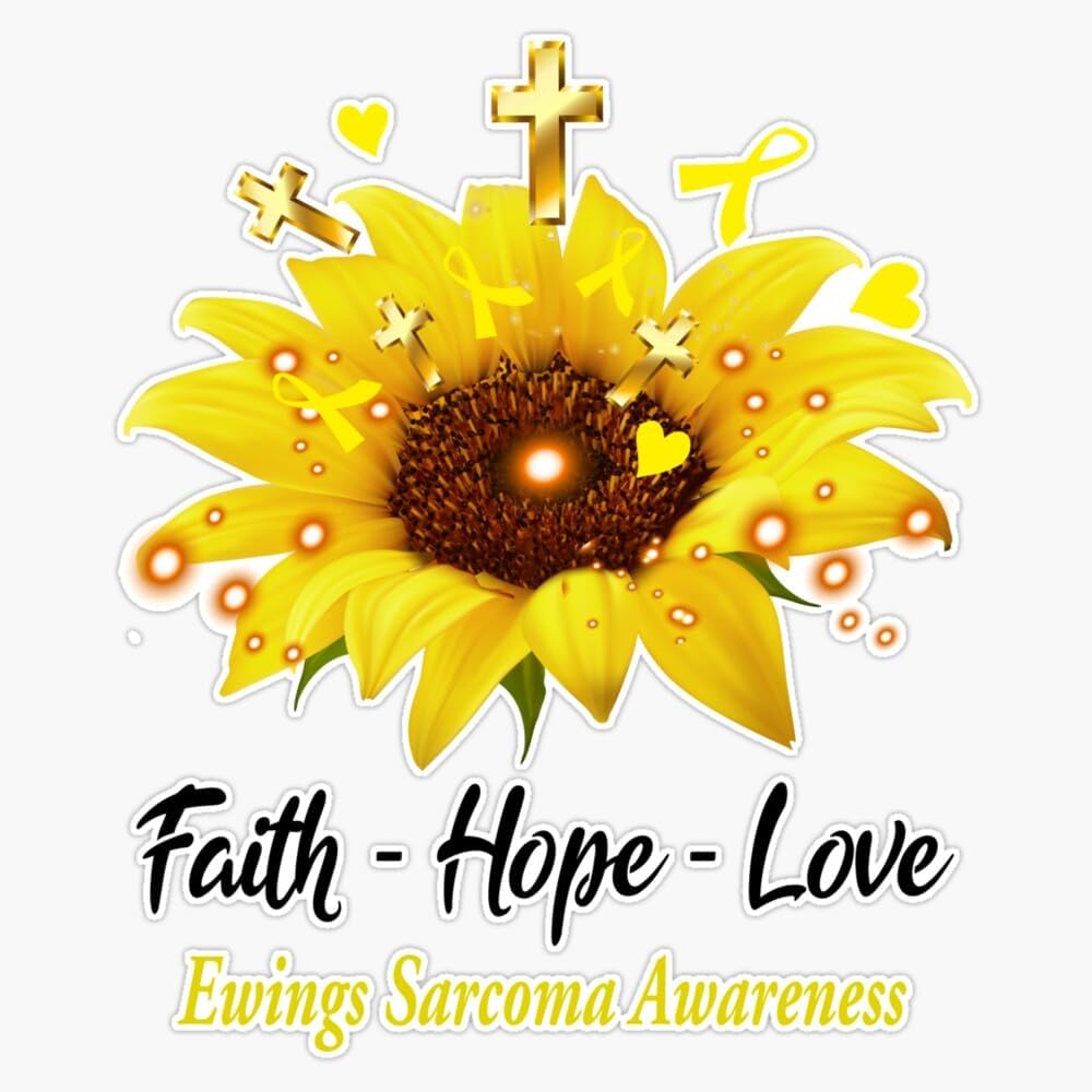Amazon.com: Ewings Sarcoma Awareness Faith Hope Love Sticker Vinyl ...