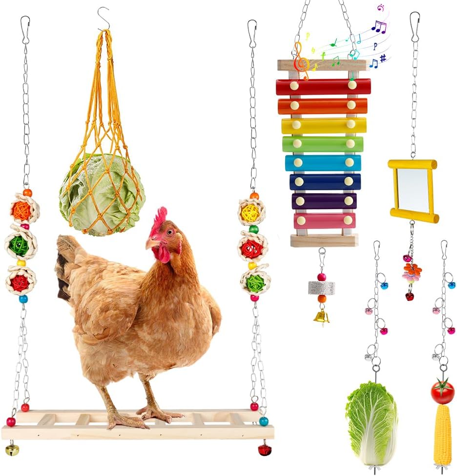 Amazon.com : CheeFun 6Packs Chicken Toys Set: Chicken Coop Toys with ...
