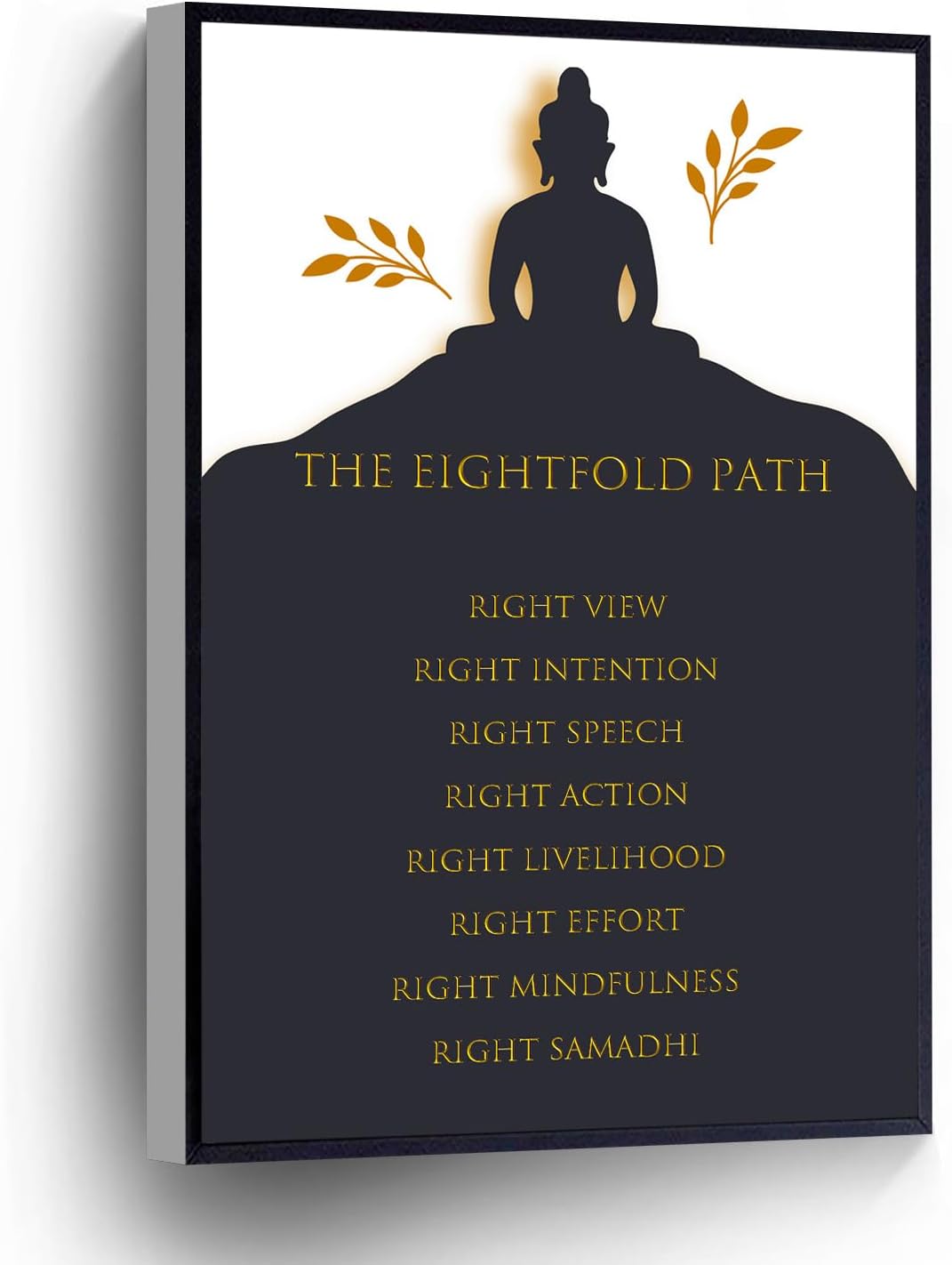 Amazon.com: PUCHYUCT Eightfold Path Canvas Wall Art Buddhism Poster ...
