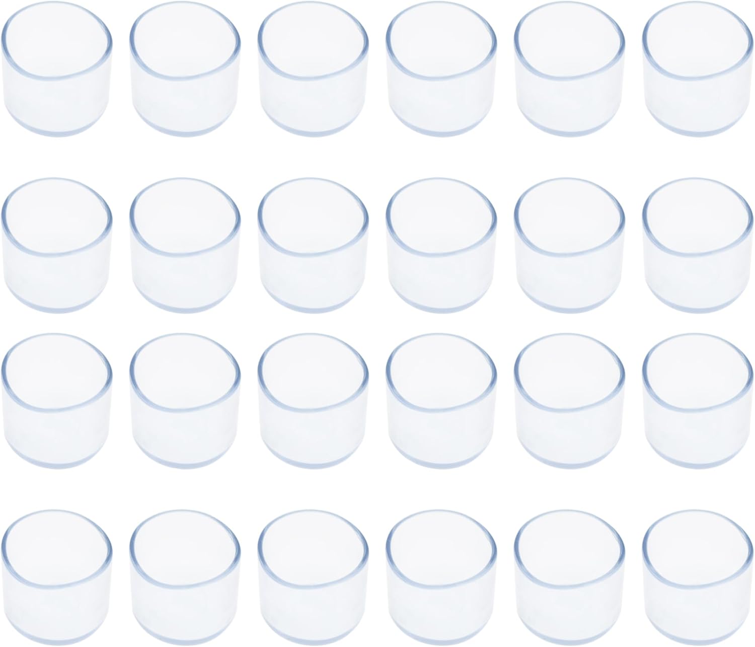 Round Chair Leg Caps,PVC Furniture Feet Covers,TTZEZE Transparent Round ...