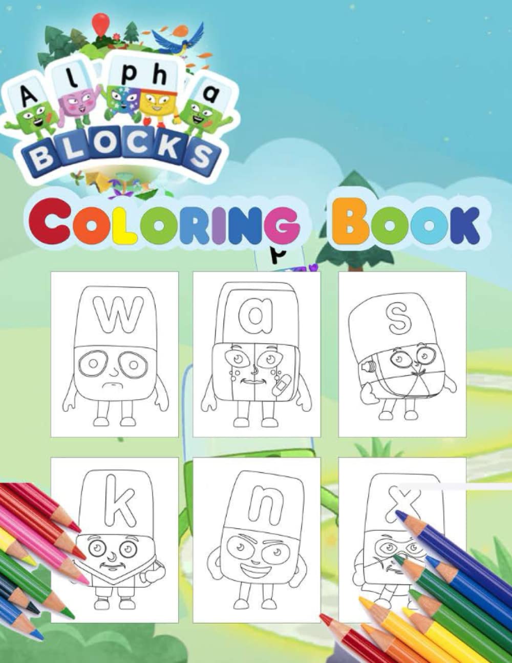 Buy Alphablocks Coloring Book: Creative Illustration Pages For Toddlers ...