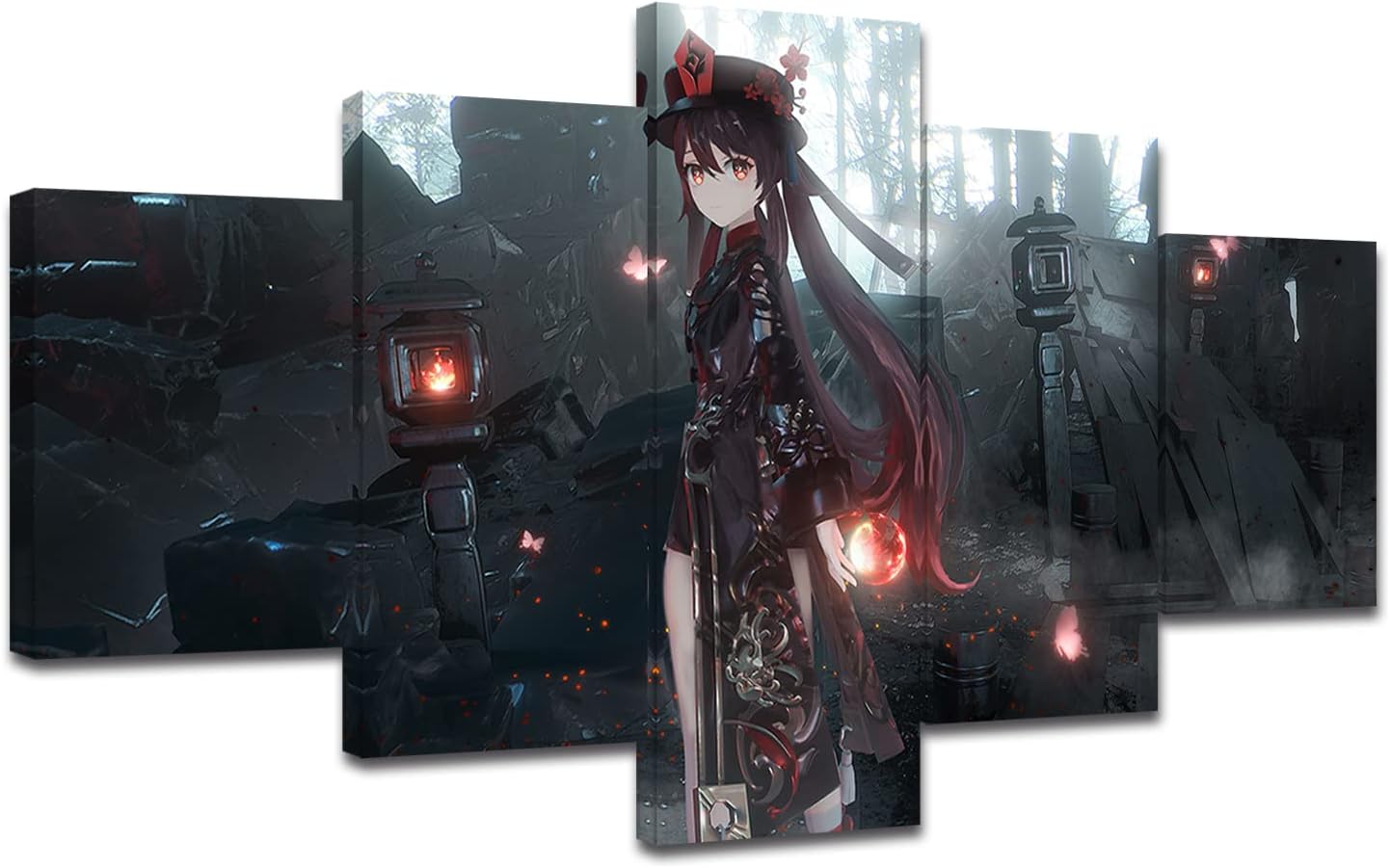 Amazon.com: Anime Genshin Impact Poster Hutao Canvas Shipped from USA ...
