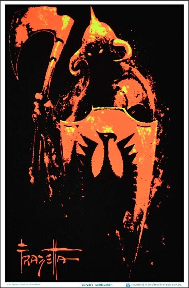Amazon.com: Scorpio Posters Death Dealer by Frank Frazetta - Flocked ...