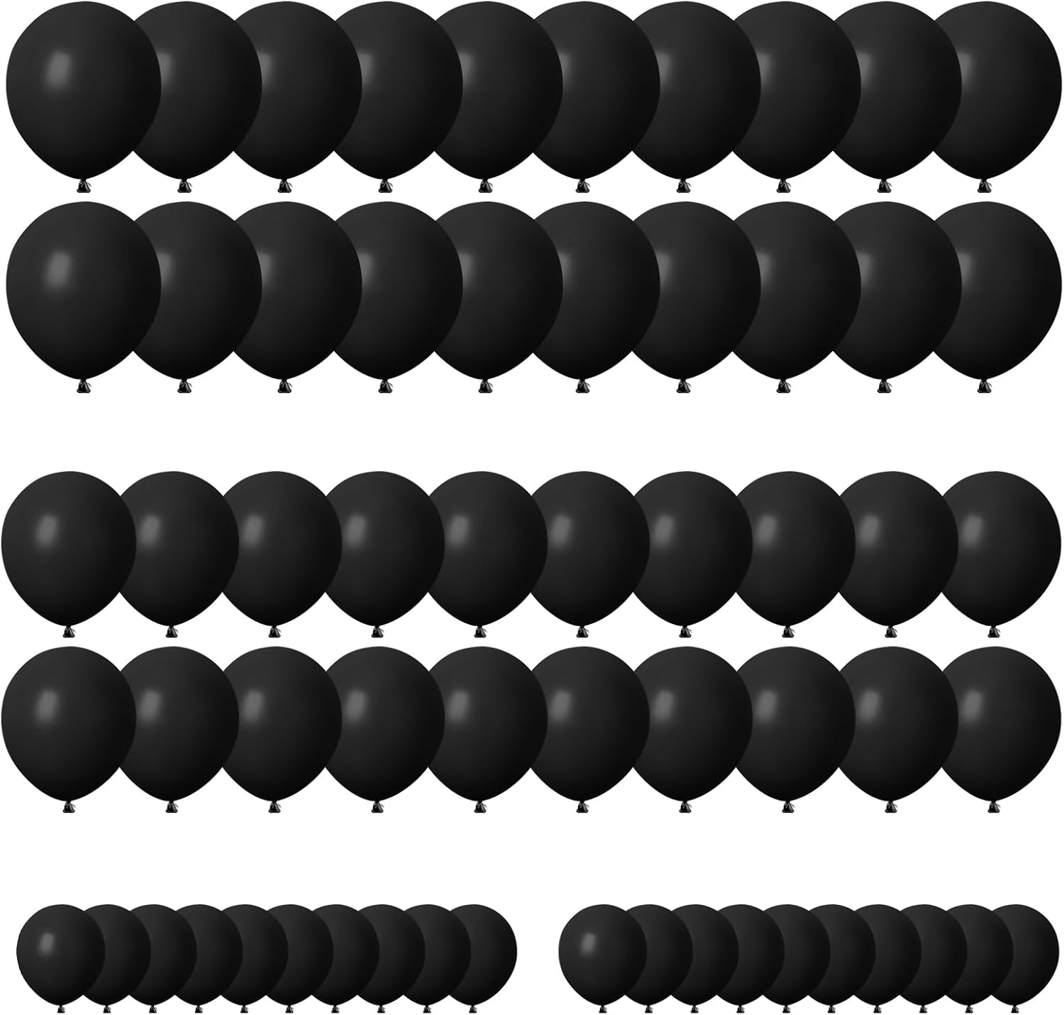 Amazon.com: Black Balloons Different Sizes 60Pcs, 12In 10In 5In Black ...