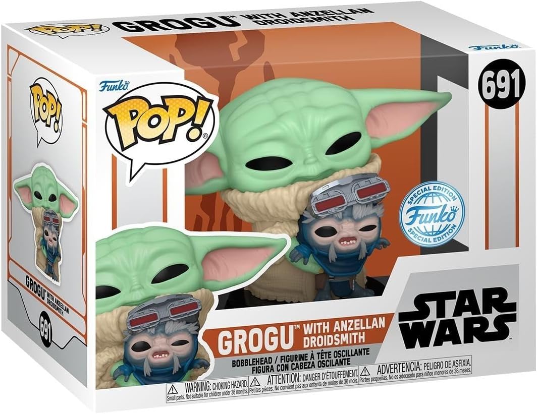 Amazon.com: Funko POP! Star Wars: Mandalorian - Grogu with Anzellan ...