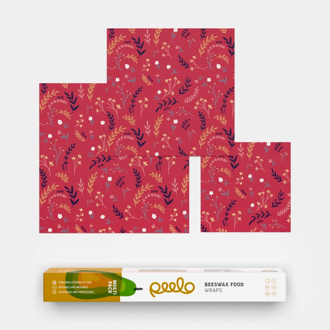 Amazon.com: PEELO Beeswax Wraps for Food Reusable, Bee Wrap Sustainable ...